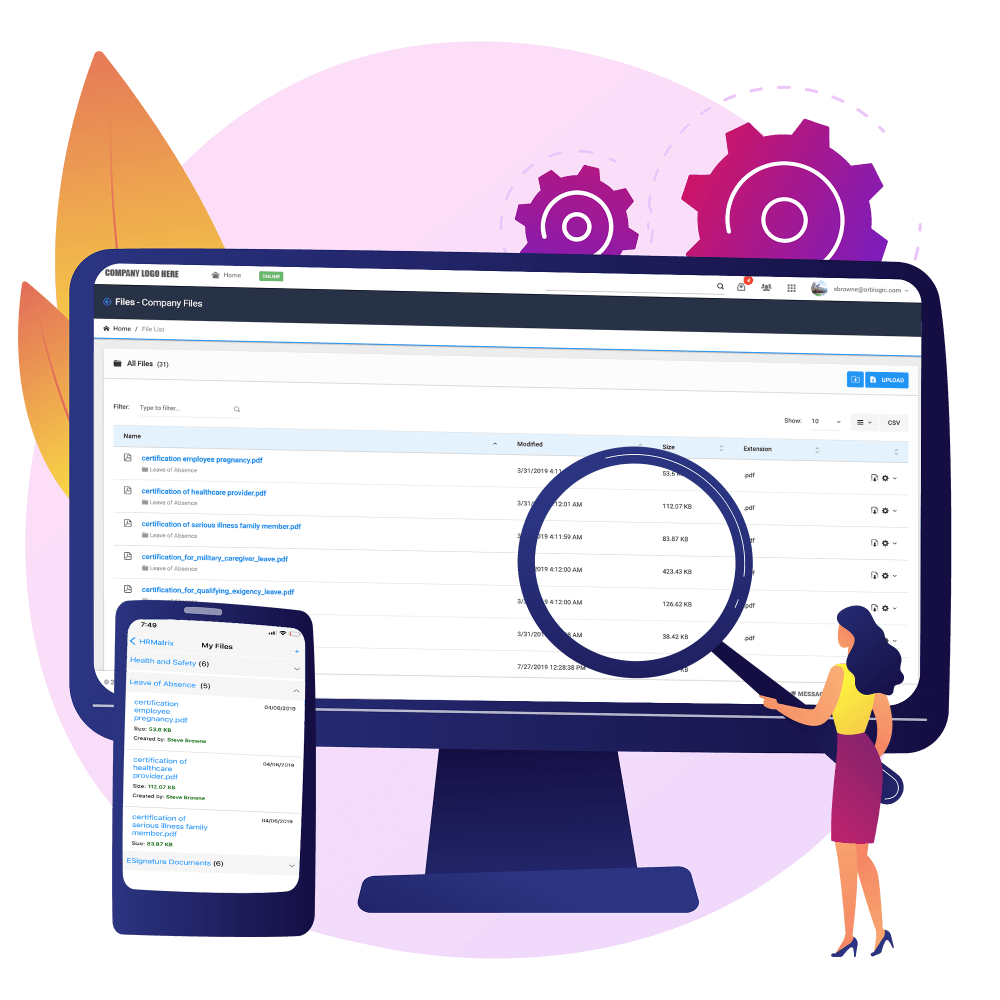 HRMatrix File Management | Document Management System | HRMS | Orblogic Inc