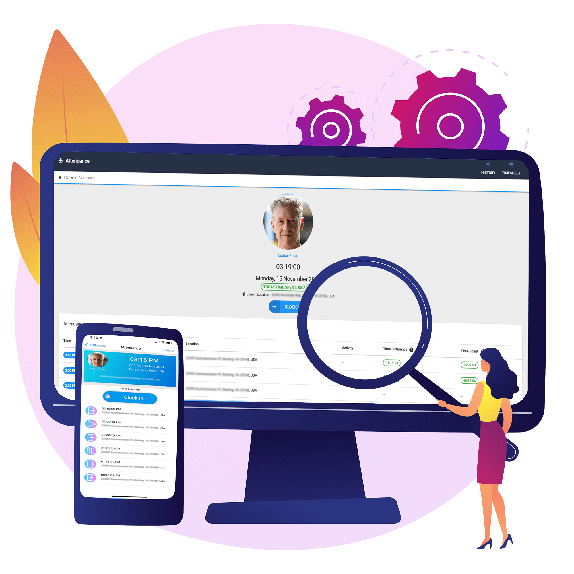 Time and Attendance Software | Attendance Face Recognition| HRMatrix ...