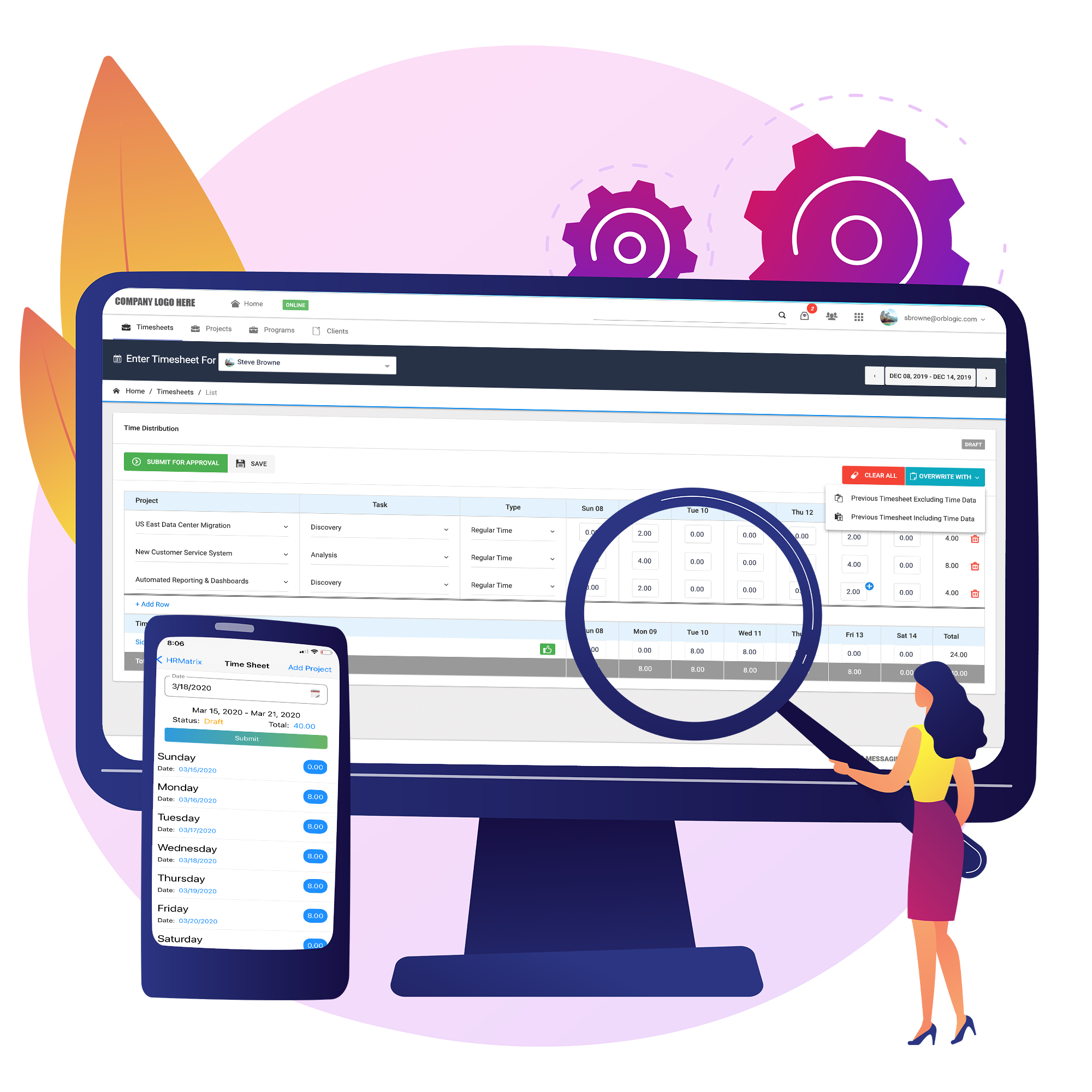HRMatrix Timesheet Management | Employee Timesheet App | HRMS ...